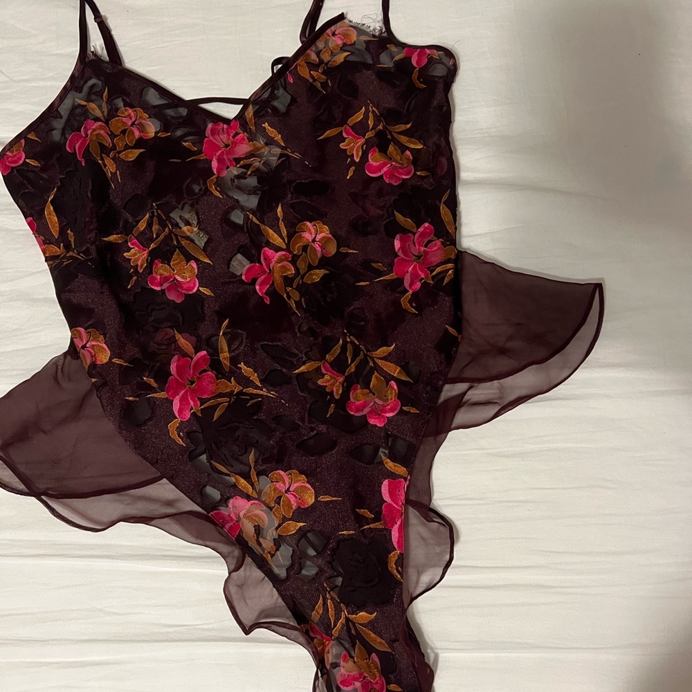 Vintage Victorias Secret Hi-Cut Flutter Teddy - Gem